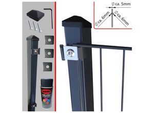 4252003906810 - Fa-Bausysteme Doppelstabzaun Anthrazit 6-5-6 Plättchen 1430 mm 375 m