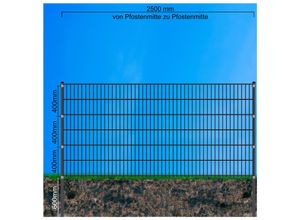 4252003920168 - Fa-Bausysteme Doppelstabzaun Moosgrün 8-6-8 mit 1230 mm 45 m