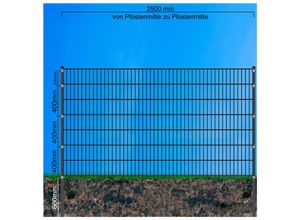 4252003904786 - Fa-Bausysteme Doppelstabzaun Anthrazit 6-5-6 Leiste 1430 mm 475 m