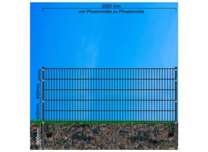 4252003908098 - Fa-Bausysteme Doppelstabzaun Anthrazit 8-6-8 Leiste 1030 mm 225 m