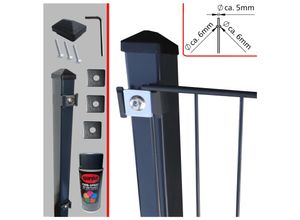 4252003906100 - Fa-Bausysteme Doppelstabzaun Anthrazit 6-5-6 Plättchen 830 mm 475 m