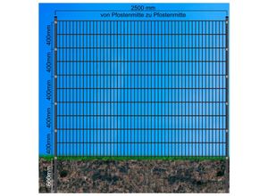 4252003907398 - Fa-Bausysteme Doppelstabzaun Anthrazit 8-6-8 Leiste 2030 mm 25 m