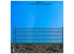 4252003904755 - Fa-Bausysteme Doppelstabzaun Anthrazit 6-5-6 Leiste 830 mm 50 m