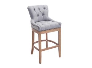 4251152640248 - Barhocker Lakewood mit hochwertiger Polsterung und Stoffbezug I Tresenstuhl mit Gestell aus Kautschukholz I Barstuhl mit Fußstütze