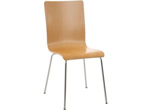 4251152625153 - Besucherstuhl Pepe I Ergonomisch Geformter Lehnstuhl Mit Holzsitz I Stabiles Metallgestell I Komfort Und Stil Mit Robuster Konstruktion