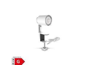 4057722005970 - Bklicht - led Klemmleuchte Leselampe Clip Bettlicht schwenkbar weiß Metall 5W GU10 - 20