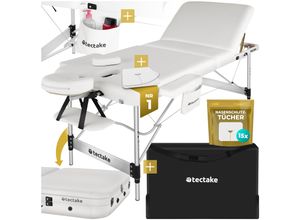 4061173268396 - tectake® 3 Zonen Massageliege Breite 70 cm Polsterung 5 cm mit Aluminiumgestell 212 x 103 x 90 cm