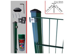 4252003981015 - Fa-Bausysteme Doppelstabzaun Moosgrün 8-6-8 Plättchen 1630 mm 25 m