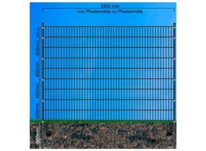 4252003908432 - Fa-Bausysteme Doppelstabzaun Anthrazit 8-6-8 Leiste 1830 mm 50 m