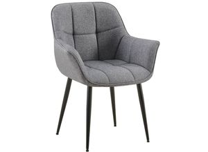 4251756455385 - Esszimmerstuhl Roseville I Moderner Stuhl mit Armlehne und gepolsterter Rückenlehne I Polsterstuhl bis 150 kg belastbar und ergonomisch