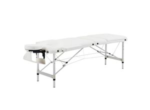 4255633539106 - Massageliege mit leichtem Alurahmen zusammenklappbar und gepolstert 215 x 60 x 61-84 cm (BxTxH) Massageliegen Massagebett Kosmetikliegen Massagetisch