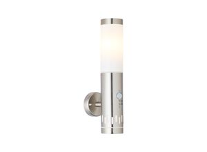 4004353381621 - Lampe Leigh Außenwandleuchte Bewegungsmelder edelstahl 1x A60 E27 11W IP-Schutzart 44 - spritzwassergeschützt - Brilliant