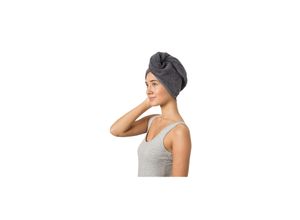 9009909100485 - PANA® Haarturban aus 100% Baumwolle I mit Knopfverschluss I Handtuch Turban I Haar-Handtuch I ca 70x26cm I in versch Farben