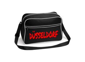 4068859529413 - multifanshop Retrotasche - Düsseldorf - Textmarker - Druck rot - Tasche