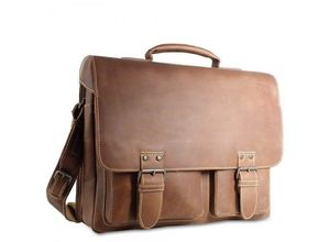 4250394905177 - Hunter Finn Aktentasche Leder 40 cm Laptopfach vintage tan