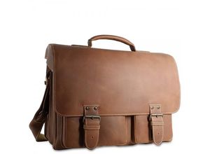 4250394905238 - Hunter Big Finn Aktentasche Leder 40 cm Laptopfach vintage tan