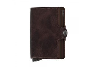 8718215282181 - Twinwallet Vintage Kreditkartenetui RFID Leder 65 cm chocolate