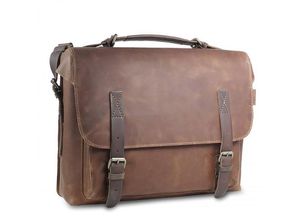 4250394918528 - The Workmates Big Fella Aktentasche Leder 39 cm Laptopfach hazelnut vintage