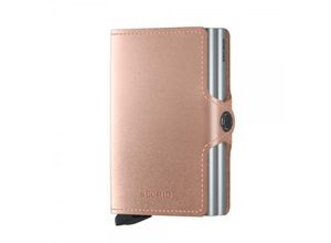 8718215288046 - Twinwallet Metallic Kreditkartenetui RFID Leder 7 cm rose