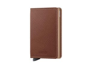 8718215288503 - Slimwallet Saffiano Kreditkartenetui RFID Leder 7 cm caramel