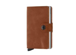 8718215288053 - Miniwallet Vintage Kreditkartenetui Geldbörse RFID Leder 65 cm cognac silver