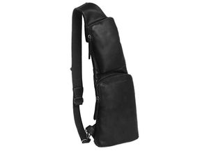 8719241043067 - Wax Pull Up Logan Umhängetasche Leder 17 cm black