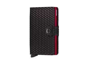 8718215289753 - Miniwallet Kreditkartenetui RFID Leder 6 cm black-red