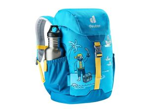 4046051134017 - deuter Rucksack Piraten-Motiv Reflektoren Brustgurt für Kinder blau