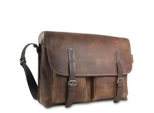 4250394921061 - Good Old Friends Bro Messenger Leder 39 cm Laptopfach hazelnut