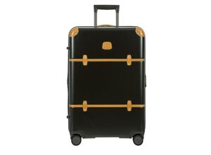 8016623866109 - BRICS 4-Rollen Trolley Bellagio Trennplatten Leder-Details TSA-Schloss Volumen 101 l Höhe 76 cm grün