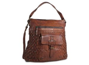 4046478020825 - Soft Weaving Iris Schultertasche Leder 33 cm charming cognac