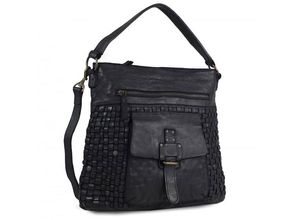 4046478020801 - Soft Weaving Iris Schultertasche Leder 33 cm dark ash