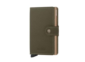 8718215288473 - Miniwallet Saffiano Kreditkartenetui RFID Leder 65 cm olive