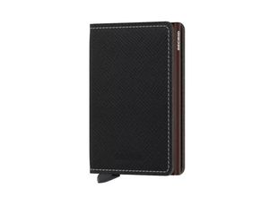 8718215288527 - Slimwallet Saffiano Kreditkartenetui RFID Leder 7 cm brown