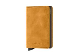 8718215287384 - Slimwallet Vintage Kreditkartenetui Geldbörse RFID Leder 65 cm ochre