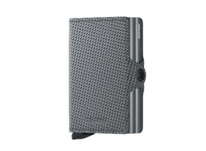 8718215289395 - Twinwallet Carbon Kreditkartenetui RFID Leder 7 cm carbon cool grey