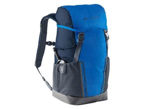 4062218108271 - VAUDE Wanderrucksack Regenhülle Lupe Sitzmatte wasserabweisend für Kinder blau Einheitsgröße