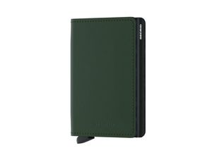 8718215286233 - Slimwallet Matte Kreditkartenetui Geldbörse RFID Leder 65 cm green black