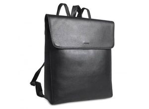 4000794902661 - PICARD Rucksack Leder Reißverschlussfach uni für Damen schwarz