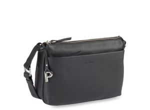 4056278162557 - PICARD Schultertasche Leder Anhänger uni für Damen schwarz