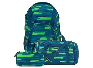 4251349615387 - coocazoo Set aus MATE + Sporttasche + Mäppchen-Lime Stripe