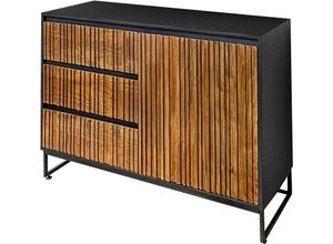 4061915280617 - Kommode GUTMANN FACTORY braun (schwarz braun) B105cm H75cm T40cm Holz teilmassiv Sideboards