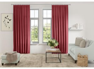 6941446628257 - Vorhang HOME AFFAIRE Parry Gr 1 rot (bordeaux) B140cm H145cm Polyester Recyceltes Material Gardinen 2-er Set blickdicht monochrom basic einfarbig Bestseller