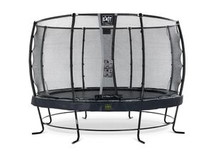 8719743251311 - Exit Elegant Premium Trampolin ø366cm mit Deluxe Sicherheitsnetz - schwarz - Schwarz