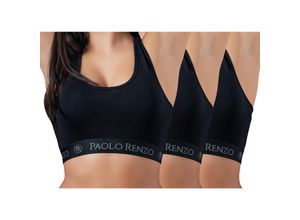 4251742106215 - Paolo Renzo® Damen Baumwoll-Bustier SPORT LINE 6 Paar - Größe S - Grau