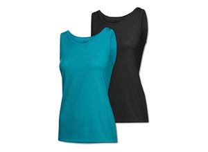 4007065231772 - Tops 2er-Pack ultraleicht türkis schwarz - Active Mesh Light für Damen