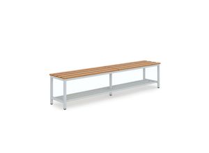 4251915409464 - CEHA Garderoben-Sitzbank 100 cm mit Holzleisten und Schuhrost