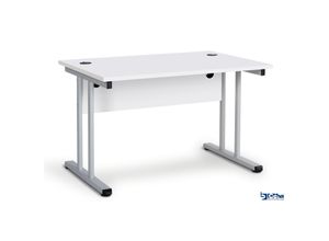 4251915409693 - CEHA Büroschreibtisch mit T-Fuß und Knieraumblende 120 x 80 cm weiß