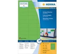 4008705045490 - HERMA Farbige Etiketten 4549 Grün Rechteckig 45 x 21 mm 100 Blatt à 48 Etikett