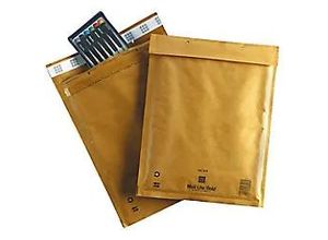 5013719297758 - Mail Lite Luftpolster-Versandtaschen H 5 Gold Blanko 270 (B) x 360 (H) mm Haftklebend 10 Stück